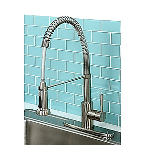 Kingston Brass GSY8888DL Concord Pre-Rinse Kitchen Faucet, 10-1/16 inch in Spout Reach, Brushed Nickel