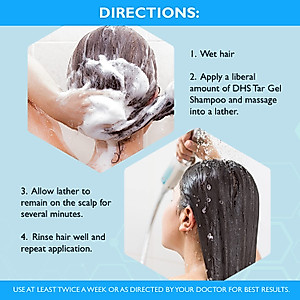DHS Person & Covey T Gel Shampoo - Anti Dandruff Shampoo, Mildly Scented Psoriasis Shampoo - 8 Fl. Oz. - Refined Coal Tar Gel Formula, Scalp Psoriasis Shampoo, Deep Cleansing Rich Lather