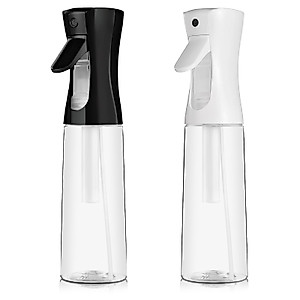 IMPORX Continuous Spray Bottle for Hair (10.1oz/300ml) 2 Pack Home Essentials Spray Bottles For Cleaning Empty Ultra Fine Water Mister Sprayer For Hairstyling Garden Plants Curly Hair Perfume Etc