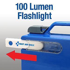 First Aid Only 290 Piece All-Purpose First Aid Kit with Magnetic Safety Light