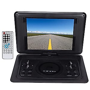 eboxer-1 12" Portable DVD Player with 270° High Brightness Swivel Screen, Supports AV/TV Player/FM Radio Receiver/Card Reader/DVD/Game Play,Remote Controller (Black)(US)