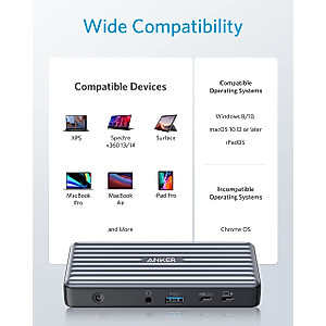 Anker USB C Docking Station, PowerExpand 9-in-1 PD Dock, 60W Charging for Laptop, 20W Power Delivery, 4K HDMI and DisplayPort, USB 3.0 and USB 2.0 Data, Gigabit Ethernet, 3.5 mm Audio