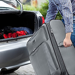 Verdi 20 Inch Luggage – Expandable Durable Softside Lightweight Suitcase with 8-wheel Spinners Carryon Bag charcoal