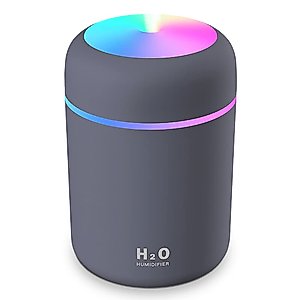 Mini Humidifiers, Cool Mist Humidifier USB Personal Desktop Humidifier with Colorful Night Light, Auto Shut-Off, 2 Mist Modes, Super Quiet (navy)