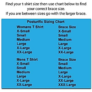 BLUE POSTURE BRACE SHOULDER SUPPORT POSTURE CORRECTOR Made in USA - THE 2 IN 1 POSTURIFIC BRACE - Designed by a Chiropractor - Available Sizes (Small)
