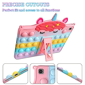 WESADN for iPad Air 2 Case for iPad Pro 9.7 Case with Kickstand for Girls Women Silicone Fidget Bubble Case Cute Pop Holder Cover for iPad Air 2rd Generation for iPad Pro 2016 9.7 inch