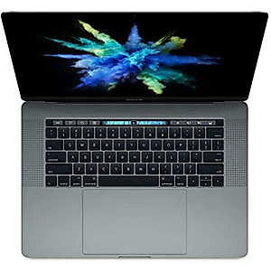 Apple 15in MacBook Pro, Retina, Touch Bar, 2.9GHz Intel Core i7 Quad Core, 16GB RAM, 512GB SSD, Space Gray, MPTT2LL/A (Renewed)