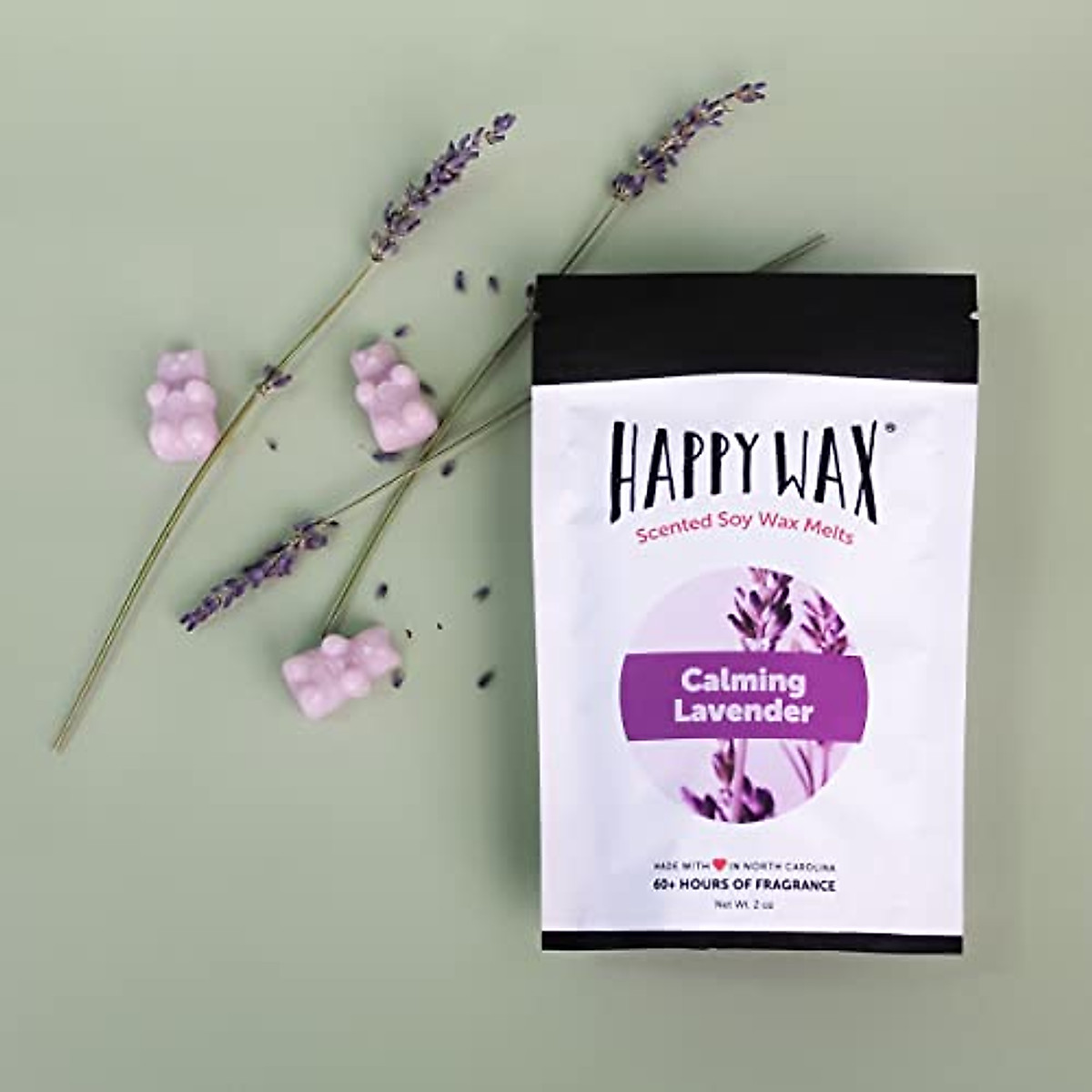 Happy Wax Lavender Lovers Collection Scented Natural Soy Wax Melts – 6 Total Oz. of Scented Wax Melts, Collection Includes 2oz Lavender Cactus, 2oz Calming Lavender, and 2oz Lavender Chamomile