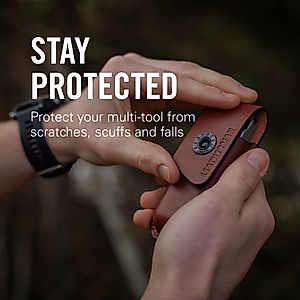 LEATHERMAN, Ainsworth Premium Leather Sheath for Multi-Tools, Fits Charge+, Wave+, Wingman, Rebar & More, Medium
