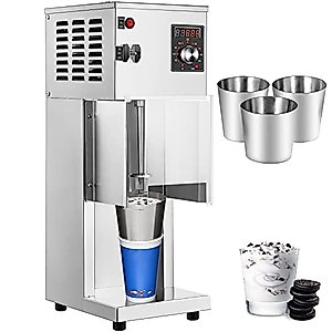 VEVOR 800W Electric Ice Cream Mixer Machine, 110V Ice Cream Blender, 10-Speed Levels Adjustable, Soft Serve Ice Cream Machine w/Splash-Proof Bezel, Commercial Ice Cream Make, Includes 3 Hand Cups