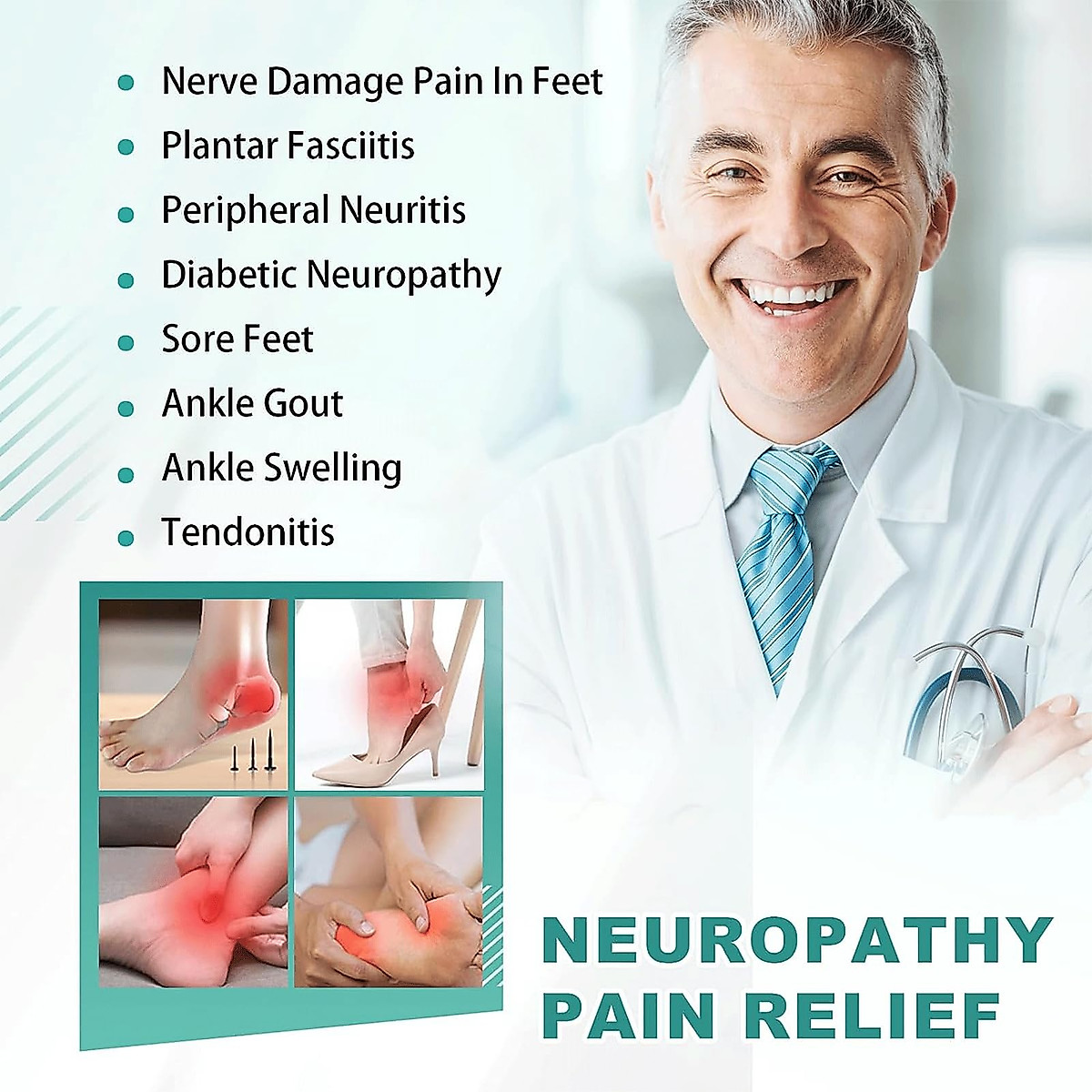 AGERALIY 2 Pairs Upgraded Neuropathy Socks - 20-30mmHg Compression Socks for Men&Women,Ankle Brace Plantar Fasciitis Socks for Arch Support,Achilles Tendonitis,Foot Edema & Fatigue(Black+White,L/XL)