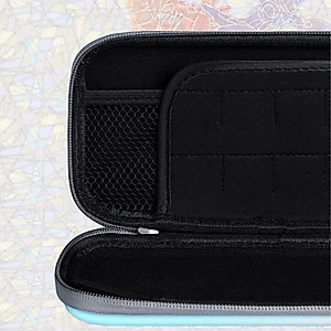 CHIKIXSON Carrying Case Compatible with Violet and Scarlet Switch & Switch OLED, switch accessories with 10 Game Cartridges, Protective Hard Shell Travel Case Pouch for Switch Console