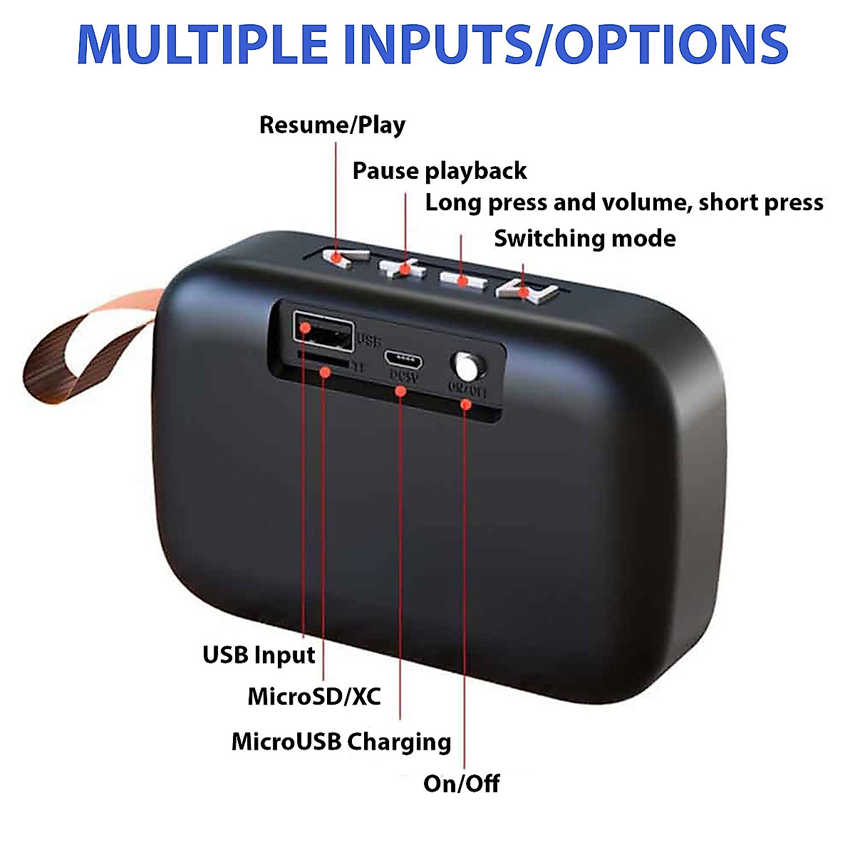 Tek Styz Speaker Compatible with Your Bose SoundLink Around-Ear II Fabric Design 3W Playtime 6H Indoor, Outdoor Travel (Black)