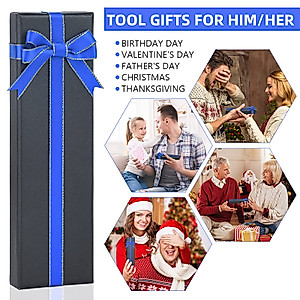 6 in 1 Multitool Pen Construction Tool,Stylus,Ruler,Screwdriver,Level, include 6 Refills,Stocking Stuffers for Men,Christmas Gifts for Men Dad, Including Gifts Box and bowknot