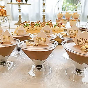 WUWEOT 60 Pack Plastic Martini Glasses, 5 Oz Unbreakable Tall Cocktail Glasses, Appetizer Dessert Cups Drinkware for Home Bar Restaurant Party Supply