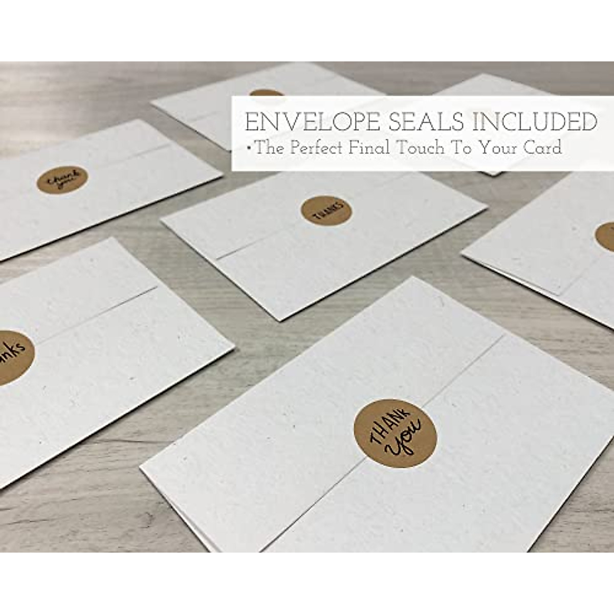 Sugartown Greetings Thank You Notes Variety Pack - 24 Unique Cards with Envelopes and Kraft Seal Stickers