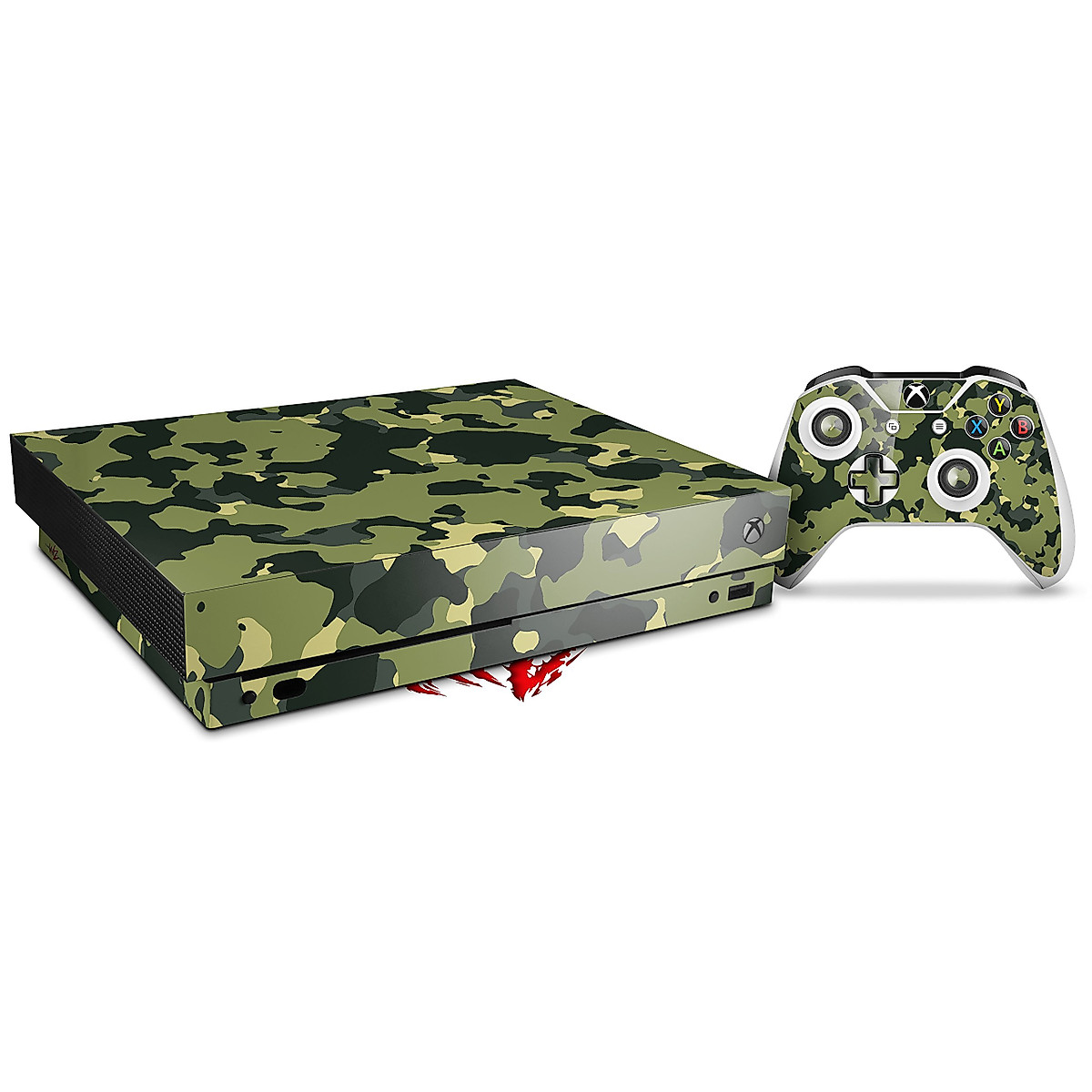 WraptorSkinz Decal Vinyl Skin Wrap Compatible with Xbox One X Console and Controller - WraptorCamo Old School Camouflage Camo Army