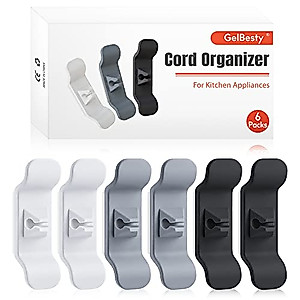 Cord Organizer for Kitchen Appliances - Appliance Cord Organizer Stick On, Cord Wrapper Durable Silicone Kitchen Gadget, Cord Winder Suitable Mixer, Coffee Makers, Juicer, Air Fryers, Pressure Cookers