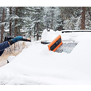 BIRDROCK HOME 39" Extendable Snow Brush with Detachable Ice Scraper for Car | 14" Wide Foam Head | Size: Car & SUV | Lightweight Aluminum Body with Ergonomic Grip | Windshield & Paint Safe…