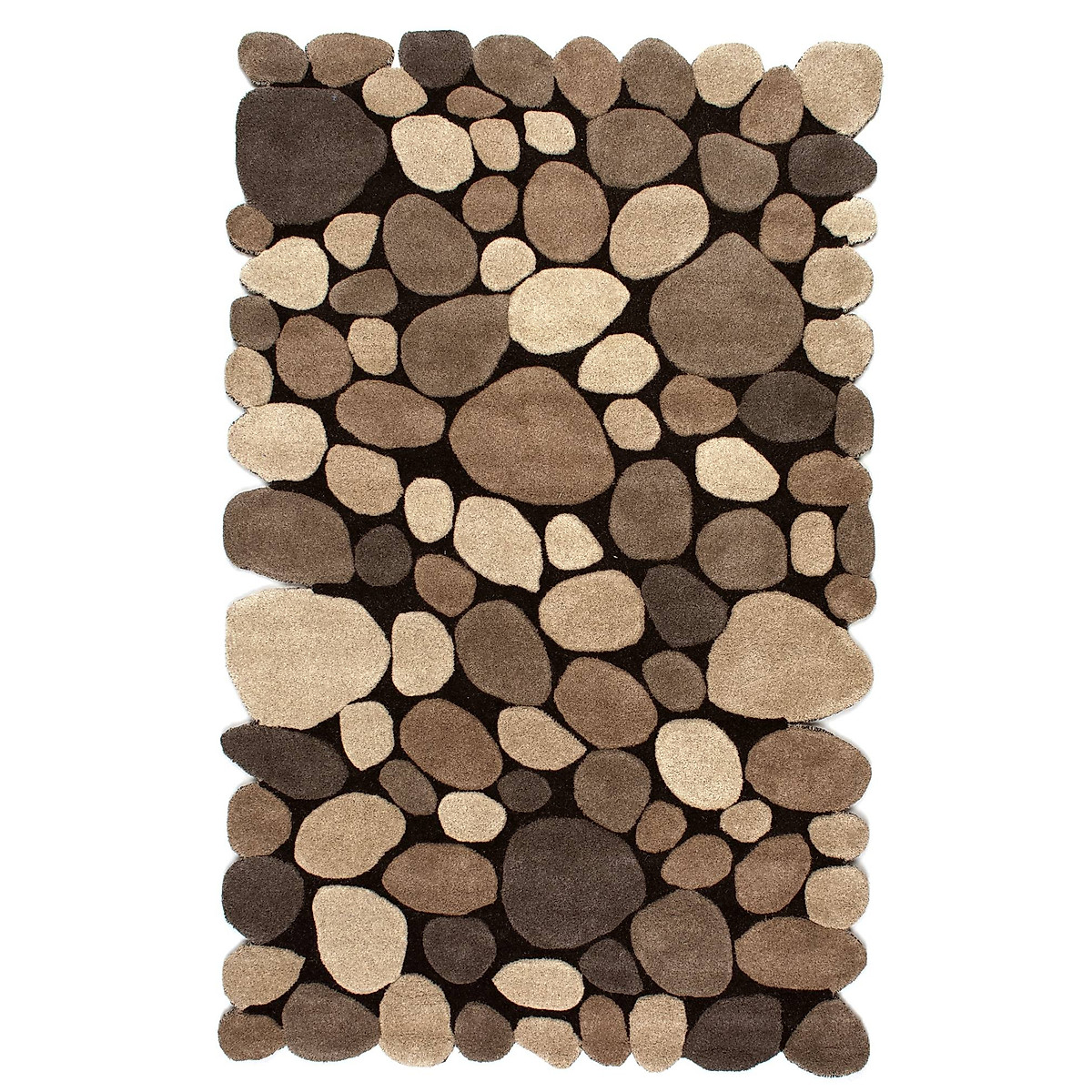 nuLOOM Hand Tufted Pebbles Area Rug, 3' 6" x 5' 6", Natural