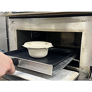 OvenGem® Molded, Seamless Tray/Basket - 11.25" X 11.25" X 0.75"(H) PTFE (Black) - PATENTED (10, Browning Tray)