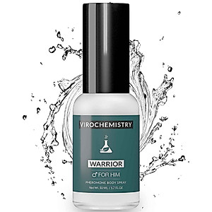 VIROCHEMISTRY Pheromones to Attract Women for Men (Warrior) Body Spray - Bold, Extra Strength Human Pheromones Fragrance Body Spray - 50ml (Human Grade Pheromones to Attract Women)