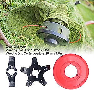 TOPINCN 26mm Trimmer Head Handheld Multifunctional Lawn Mower Cutting Head Replacement for Garden