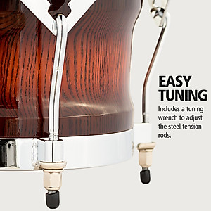 Meinl Percussion WB500AMB Free Ride Series Woodcraft Bongos, Antique Mahogany Burst