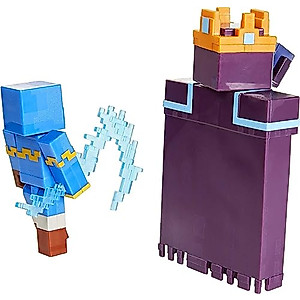Minecraft Dungeons 3.25" 2-Pk, Arch Illager & Redstone Golem Battle Figures, Great for Playing, Trading, and Collecting, Action and Battle Toy for Boys and Girls Age 6 and Older