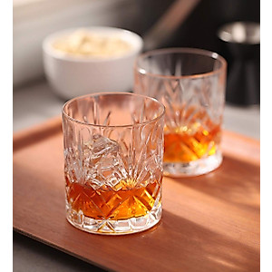 RCR Cristalleria Italiana Crystal Glass Drinkware Set (DOF Whiskey (10.5 oz) & Highball Tumbler (12.25 oz) - 12 Piece)