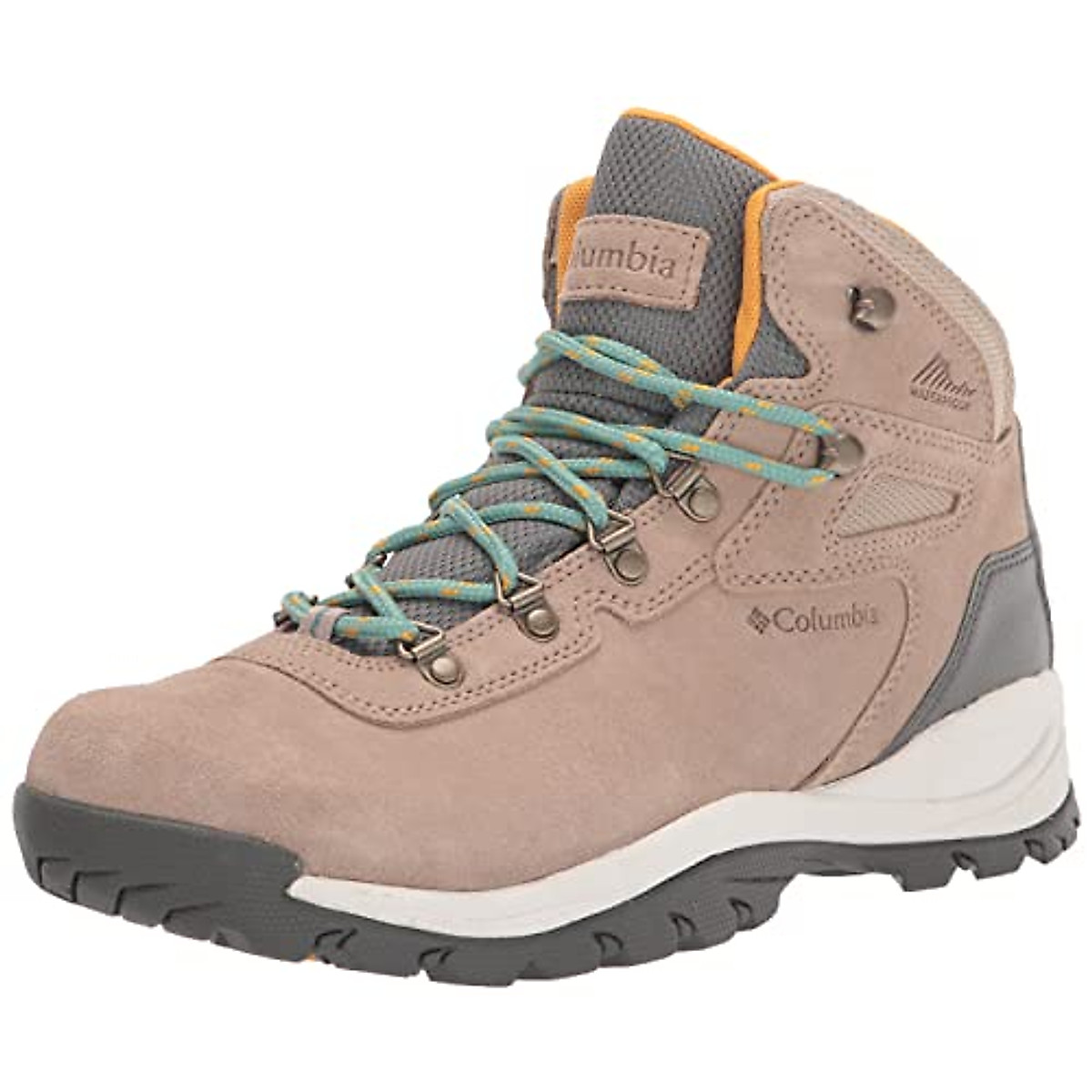 Columbia Women’s Newton Ridge Plus Waterproof Amped Hiking Boot, Waterproof Leather, Oxford Tan/Dusty Green, 6.5