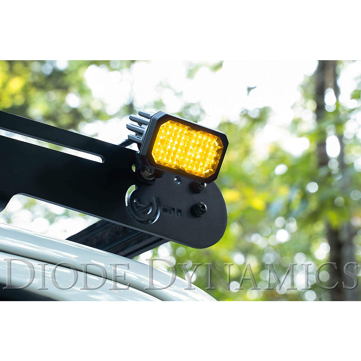 Diode Dynamics Stage Series 2in SAE Yellow Sport Standard LED Pod (pair), Spot w/Amber Backlight