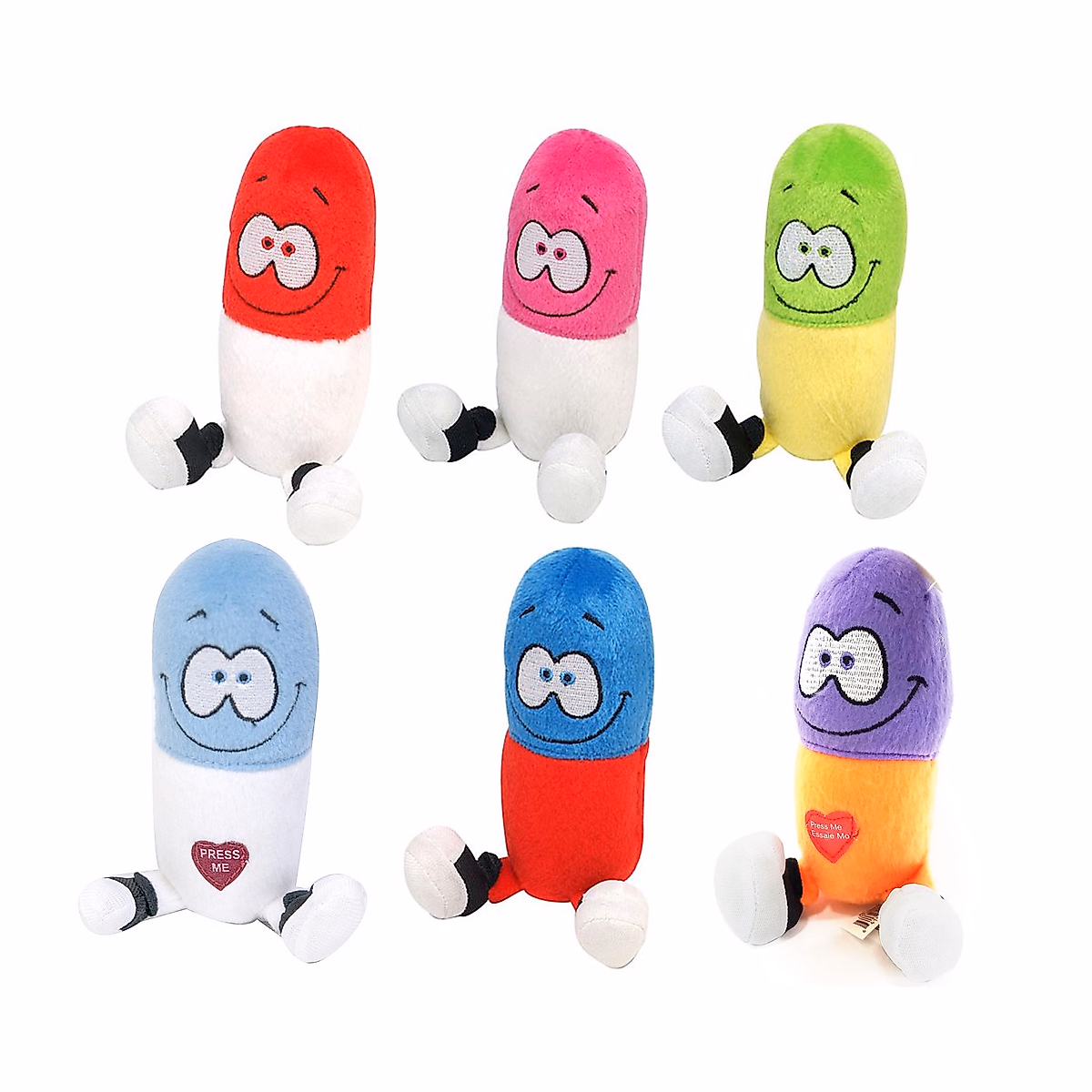 Just For Laughs Happy Pill Giggling Plush 6-Pack