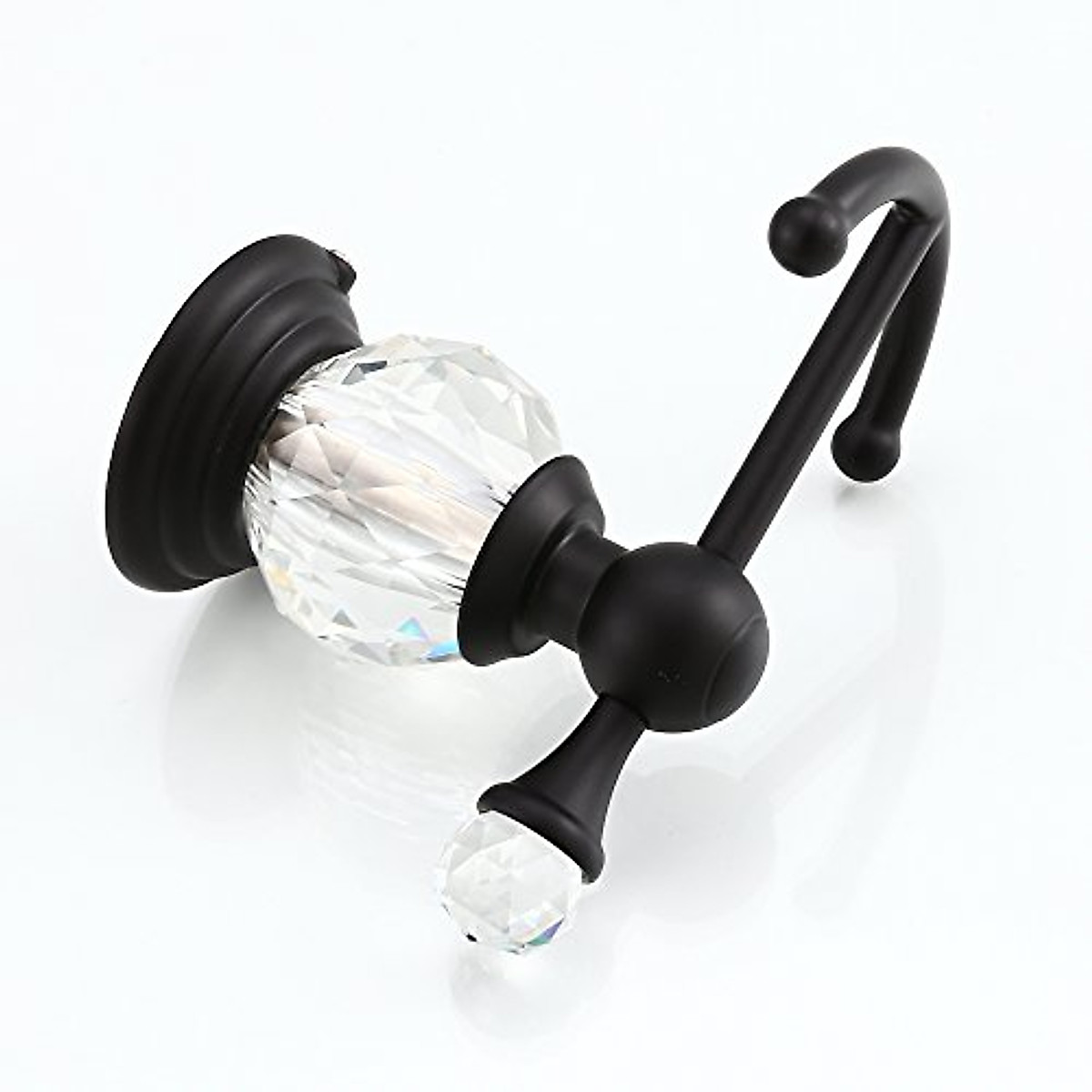 Ruddock YR6-1 Antique Oil-rubbed Bronze Robe Hooks Bathroom Crystal Brass Towel Hooks Accessories,Copper Bathroom Hardware