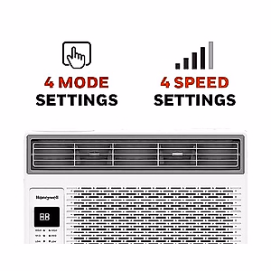 Honeywell 6,000 BTU Digital Window Air Conditioner, Remote, 4 Modes, Eco, 250 sq ft Coverage