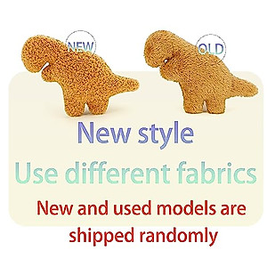 UNIMV Dino Chicken Nugget Plush, Realistic Fun Dino Fried Chicken Nuggets Pillow Stuffed Toy for Gift for Boys and Girls (Mini Dino-5pc)