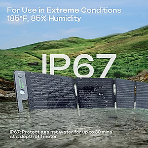 ACACIA 120W Portable and Fodable Solar Panel for 300/500/1000/1500W Power Station,Solar Charger with Ajustable Kickstand,A+ Monocrystalline PV Cell and Waterproof IP67 for RV, Off Grid System,Camping