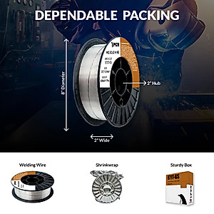 (2 Pack) PGN Flux Core Welding Wire - E71T-GS .035 Inch, 10 Pound Spool - Gasless Mild Steel MIG Welding Wire with Low Splatter - For All Position Arc Welding and Outdoor Use