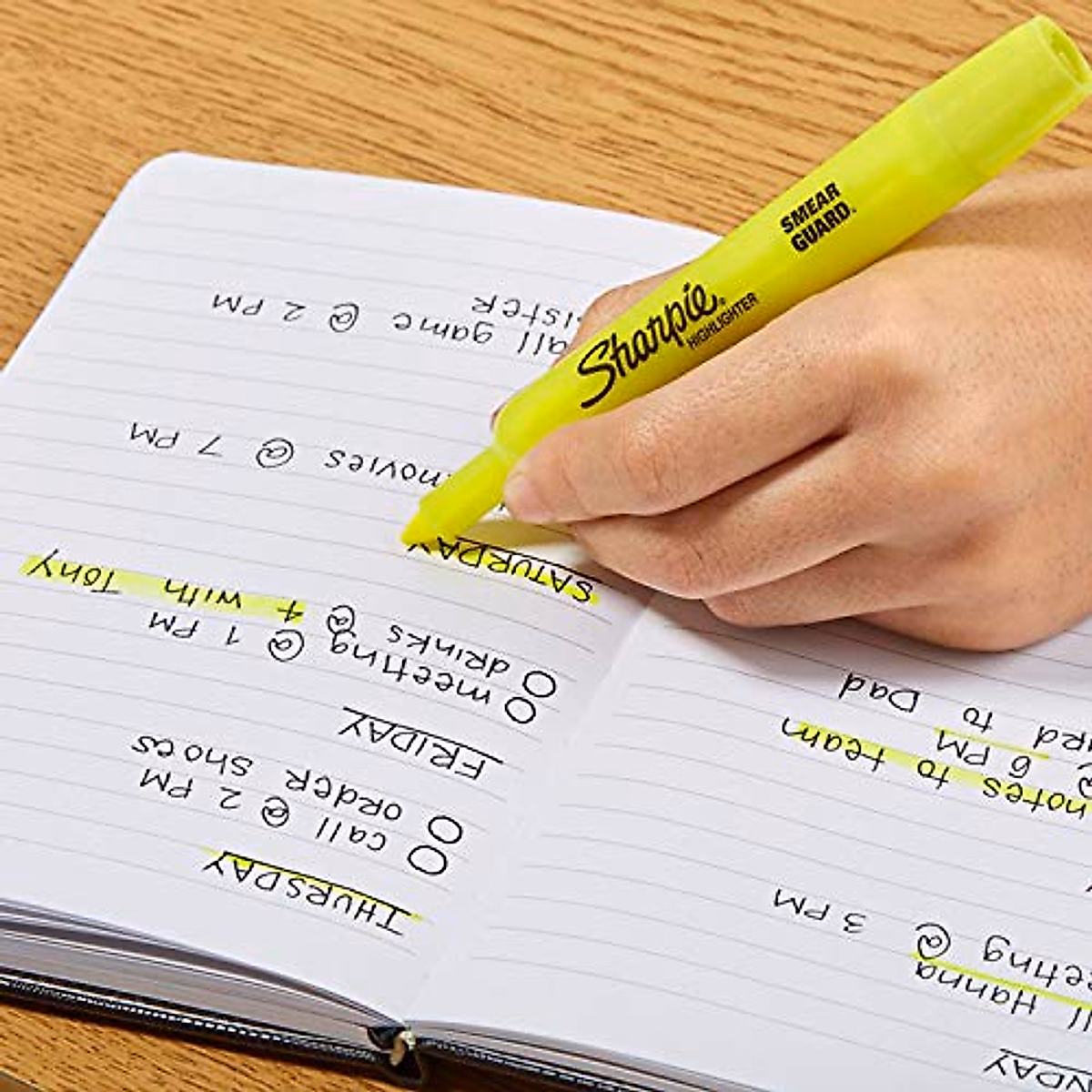 SHARPIE 25162PP Accent Tank-Style Highlighter, Fluorescent Yellow, 2-Pack