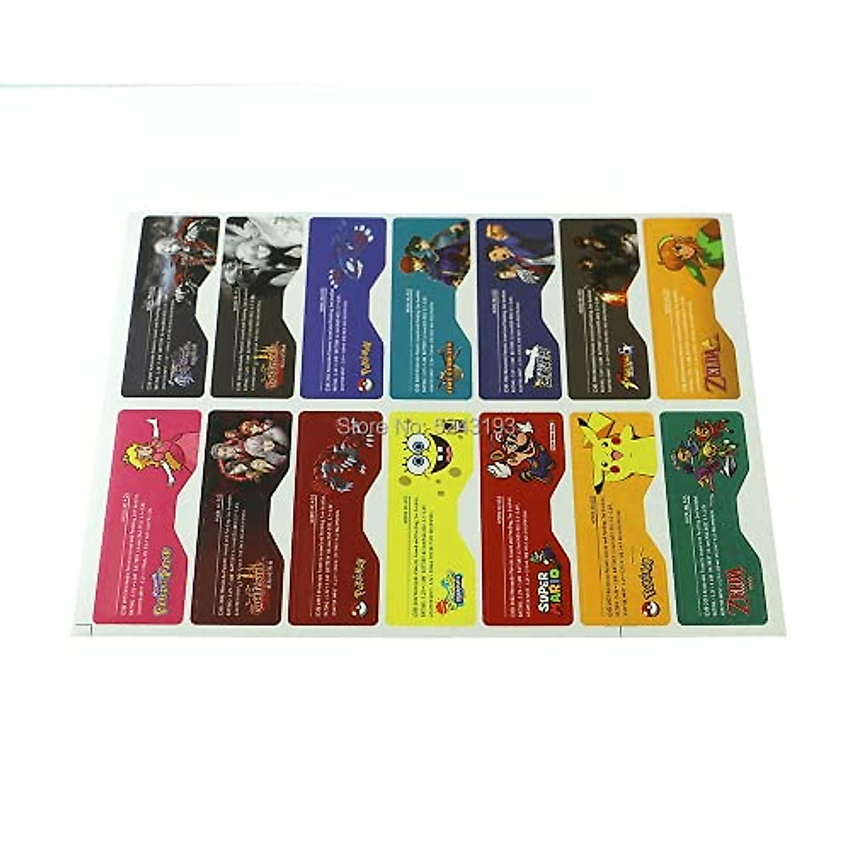 14 Pcs Back Tag Label Stickers Custom Design for Gameboy Advance SP GBA SP Console