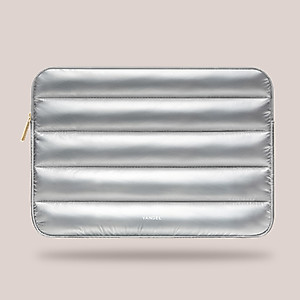 Vandel - The Original Puffy Laptop Sleeve 13-14 Inch. Silver Laptop Sleeve for Women. Carrying Case Cover MacBook Pro 14 in, MacBook Air 13 Inch, iPad Pro 12.9, Dell, Asus, HP