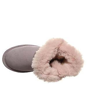 BEARPAW Betsey Youth Wisteria Size 4 | Youth's Boot Classic Suede | Kid's Slip On Boot | Comfortable Winter Boot
