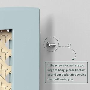 PJCOLL Floating Shelves for Wall,Rattan Wall Mounted Shelves for Wall Decor,Sturdy Wood Bathroom Shelves for Kitchen,Bedroom,Living Room,24.8 * 7.68 inch,Set of 2,Blue