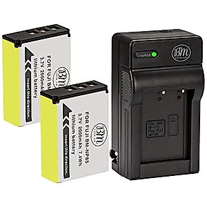 BM Premium 2-Pack of NP-85 Batteries and Charger Kit for FujiFilm FinePix S1 SL240 SL260 SL280 SL300 SL305 SL1000 Digital Camera