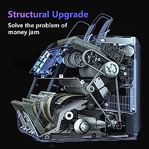 Aneken Mixed Denomination Money Counter Machine, Value Counting, Mixed Counting with 2 CIS/UV/MG/IR/DD/DBL/HLF/CHN, Counterfeit Bill Detection, Cash Counter with Touch Screen