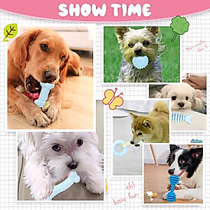 Petbuy Puppy Toys, 6 Pack Dog Chew Toys for Puppy,Teething Toys for Puppies, Soft Durable Interactive Chew Toy for Small Dogs (Blue)