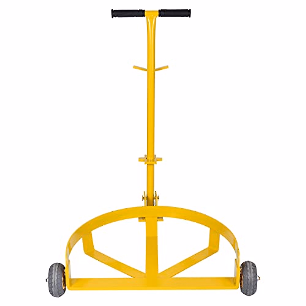 SDSNTE Heavy-Duty Steel 55 Gallon Drum Dolly for Moving Heavy Drums Easily with Removable and Versatile Handle, Weight Capacity 1100lbs, Yellow, Pack of 1
