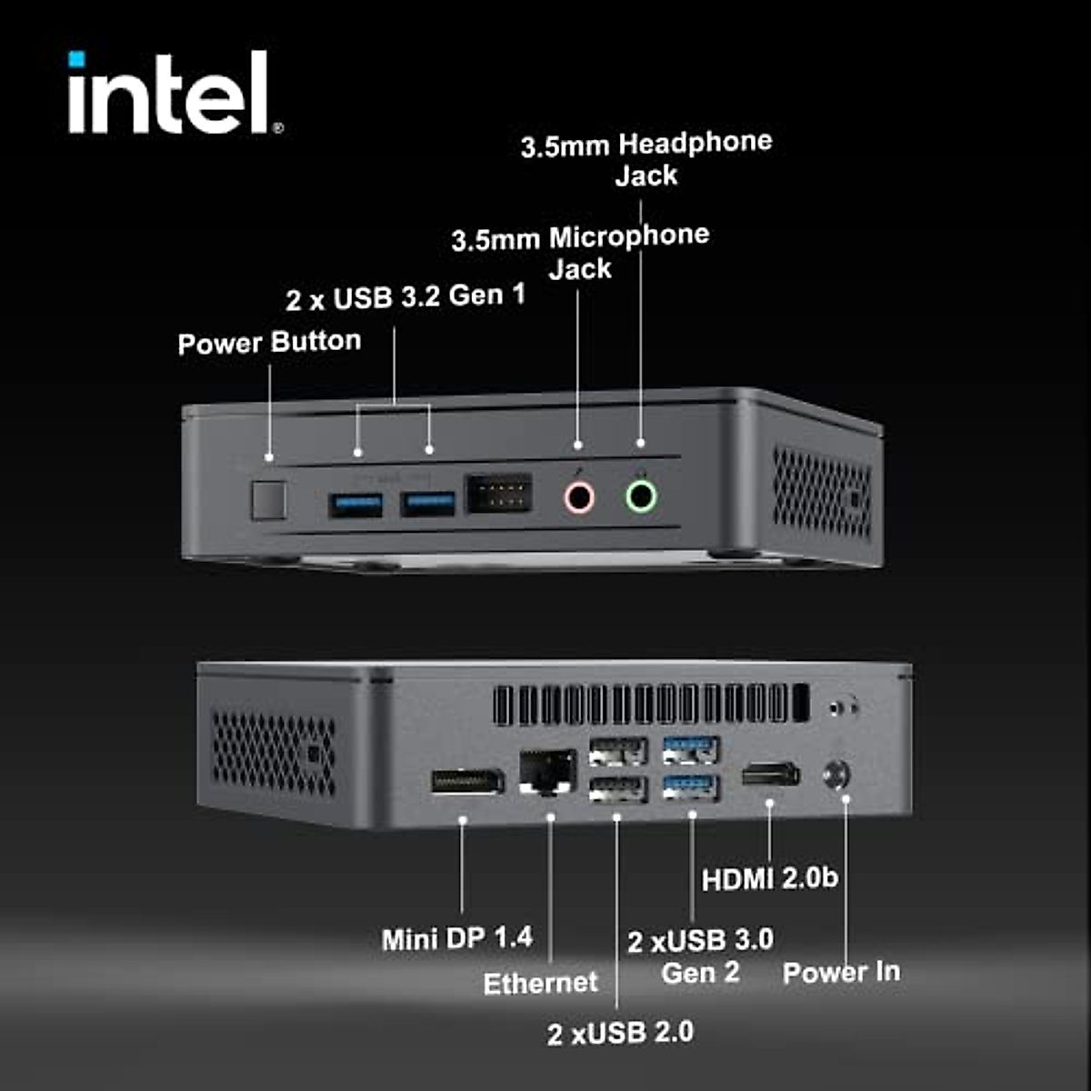 Intel NUC 11, NUC11ATKC4 Mini PC 16GB DDR4 RAM & 512GB SSD Versatile Computers with Intel Celeron N5105 Processor, Support HDMI Dual 4K UHD/Bluetooth v5.2/Windows 11 Pro preinstalled