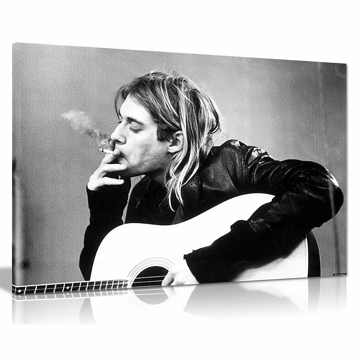 Kurt Cobain Nirvana Smoking Canvas Wall Art Picture Print (18x12in)