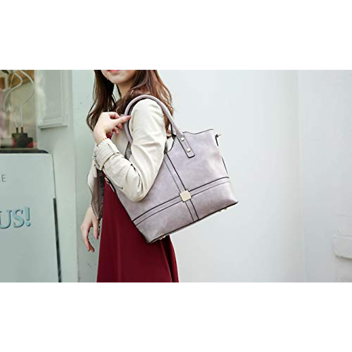 Mia K Collection Crossbody Bags for Women Purses and Handbags, Shoulder Strap, PU Leather Top-Handle Satchel Tote Cognac